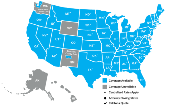 National Refinance Coverage Map - First Integrity Title Company