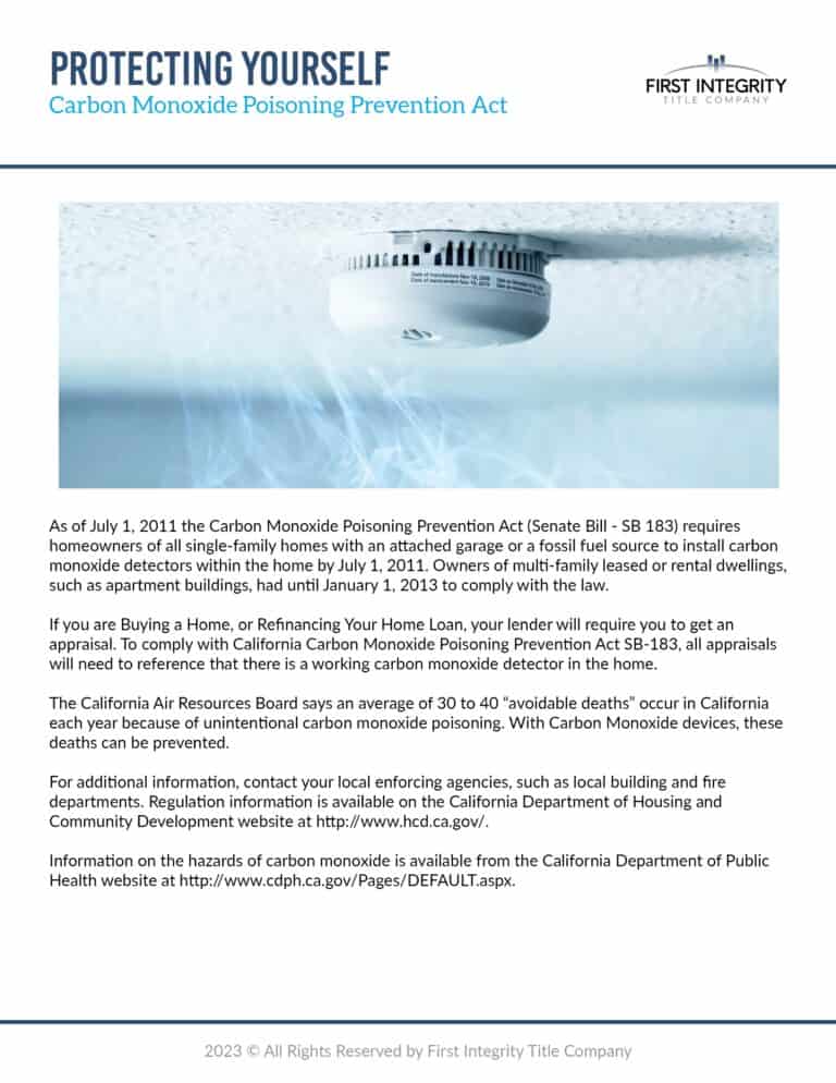 Protecting Yourself and the Carbon Monoxide Poisoning Prevention Act ...