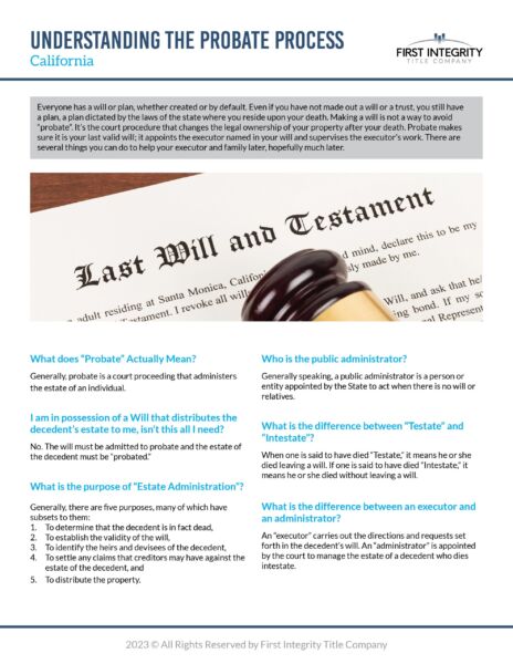 Understanding Probate - First Integrity Title Company